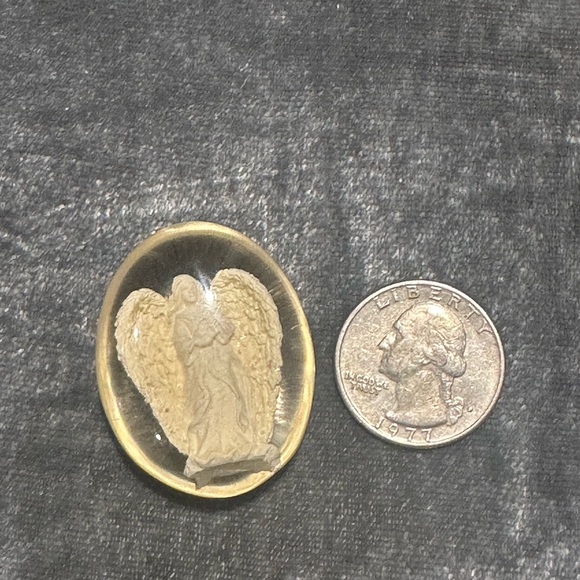 Other | Vintage Pocket Angel Figurine In Licite Token Catholic Prayer ...